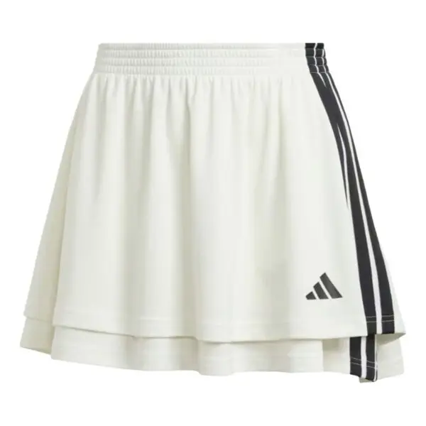 Adidas House Of Tiro Skirt With Signature Stripes - Off White/black