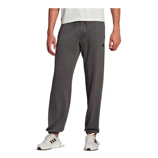 Adidas Solid Color Brand Logo Printing Bundle Feet Athleisure Casual Sports Pants Light Grey - Default Colorway
