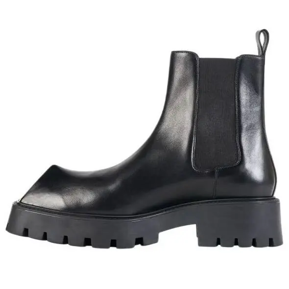 Balenciaga Rhino 20mm Boots In Smooth Calfskin - Black