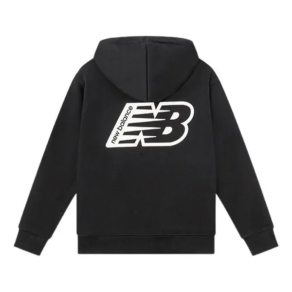 NEW BALANCE Classic Casual Logo Print Hoodie - Black/white