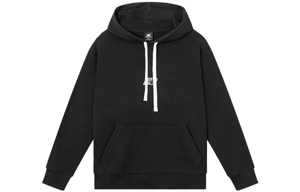NEW BALANCE Classic Casual Logo Print Hoodie - Black/white