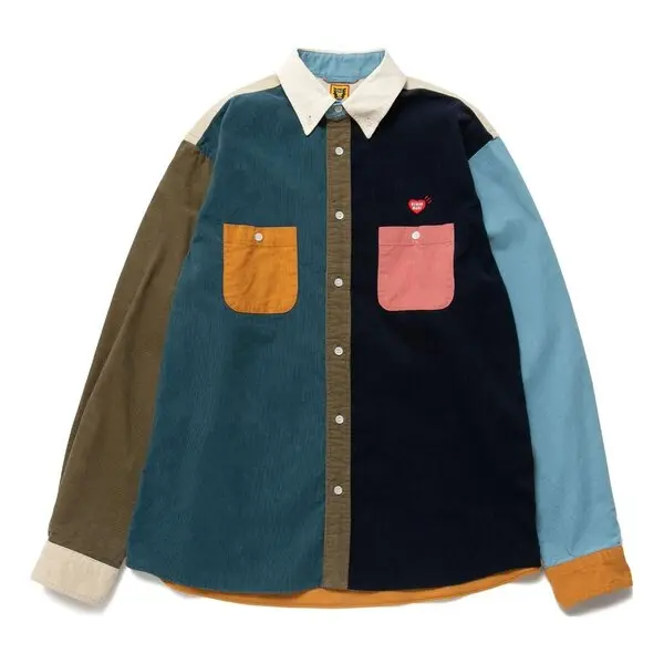 HUMAN MADE Crazy Corduroy Shirt 'blue - Multi-color