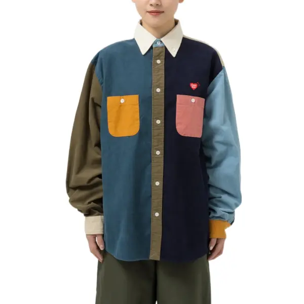HUMAN MADE Crazy Corduroy Shirt 'blue - Multi-color