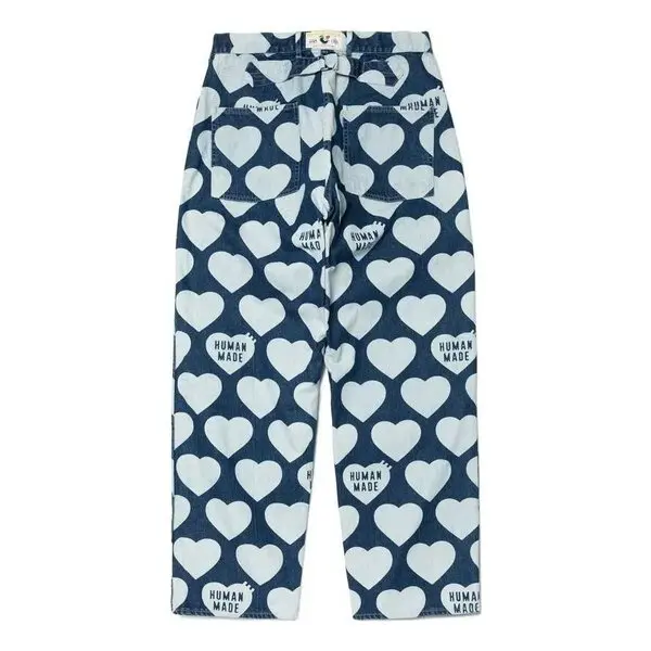 HUMAN MADE Heart Print Baggy Denim Pants