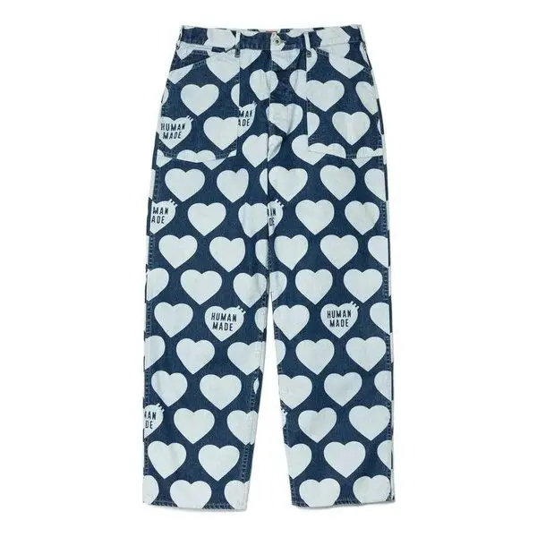 HUMAN MADE Heart Print Baggy Denim Pants