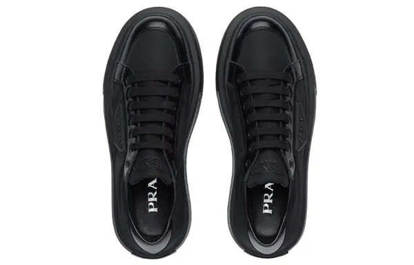 Prada Macro Re-nylon And Brushed Leather Sneakers