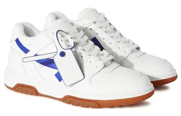 Off-White Out Of Office" Low-top Sneakers - White/blue/brown