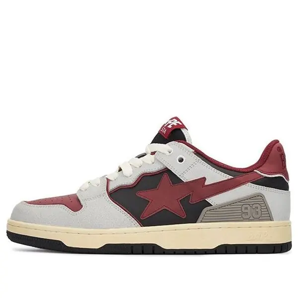 A BATHING APE Sk8 Sta #4 Sneakers - Grey/red/black