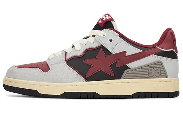 A BATHING APE Sk8 Sta #4 Sneakers - Grey/red/black