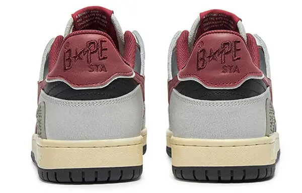 A BATHING APE Sk8 Sta #4 Sneakers - Grey/red/black