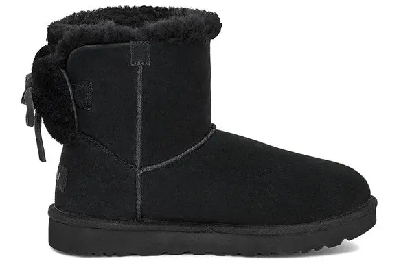 UGG Classic Double Bow Mini Boots - Black