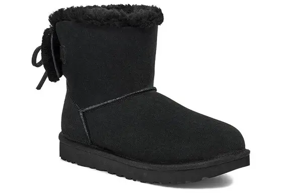 UGG Classic Double Bow Mini Boots - Black