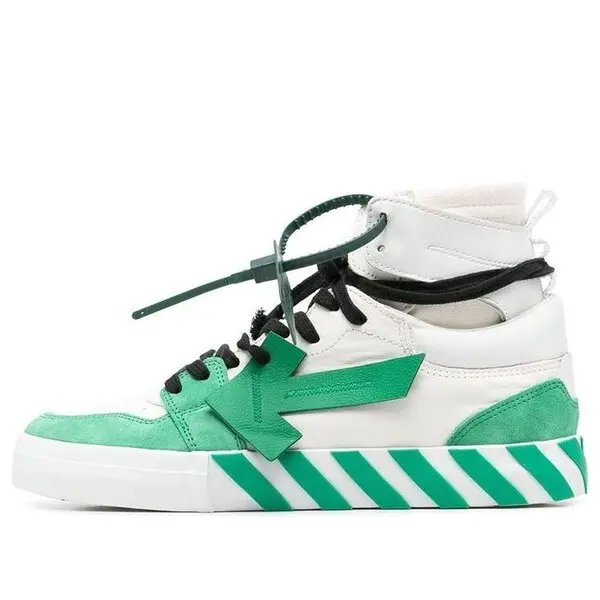 Off-White Vulcanized High-top Sneakers - Green/white