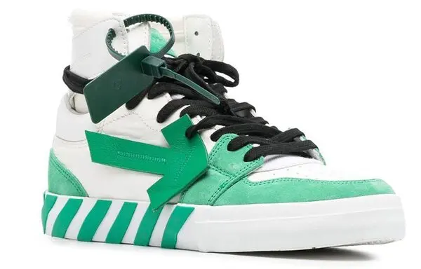 Off-White Vulcanized High-top Sneakers - Green/white