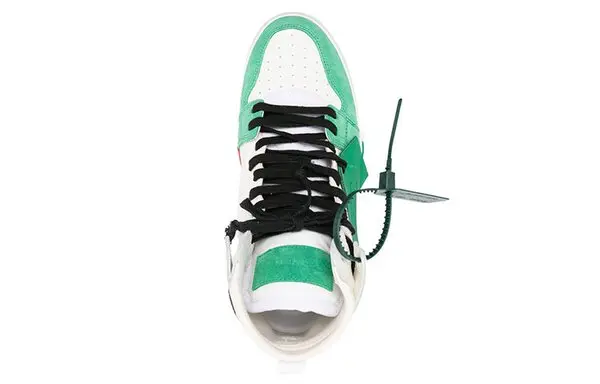Off-White Vulcanized High-top Sneakers - Green/white