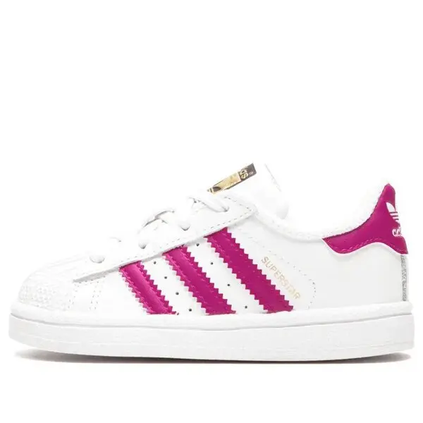 Adidas Superstar Low Top Sneakers - White/pink