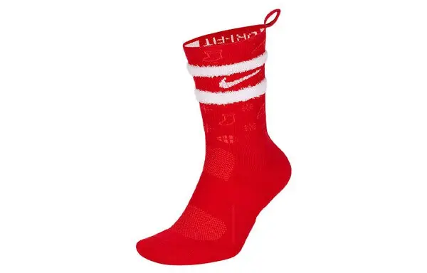 Nike Elite Crew Christmas Sports Socks - Red