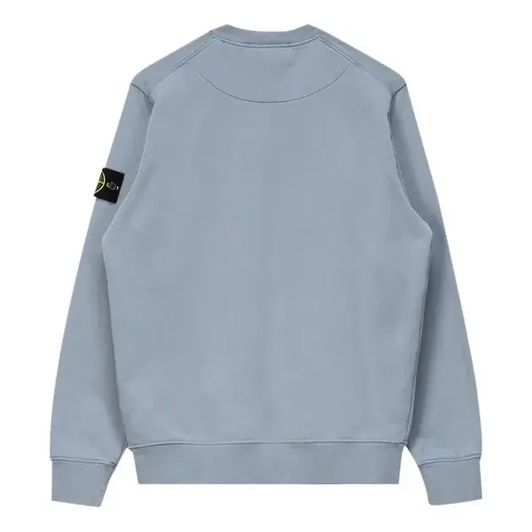 Stone Island Patch Logo Crewneck Sweatshirt - Mid Blue
