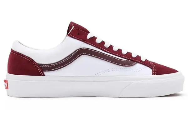 VANS Style 36 Classic Sport Low Top Sneakers - White/red