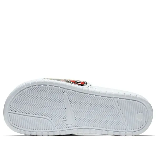 Nike Benassi Jdi Print Slide "china Hoop Dreams - White