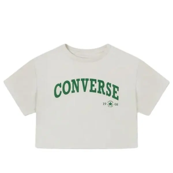 CONVERSE Retro Chuck Cropped T-shirt - Egret