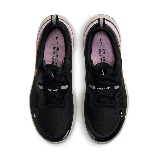 Nike React Miler Athletic Sneakers - Black