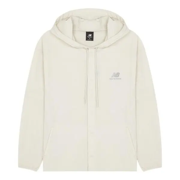 NEW BALANCE Logo Print Casual Jacket - White