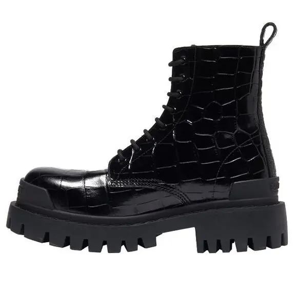 Balenciaga Strike Combat Boots - Black