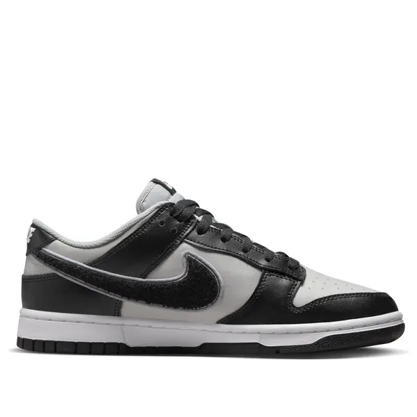 Nike Dunk Low "chenille Swoosh Black Grey Fog