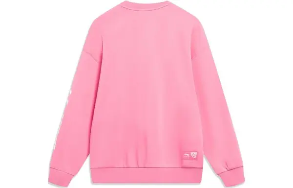 LI-NING Embroidered Logo Sweatshirt 'pink