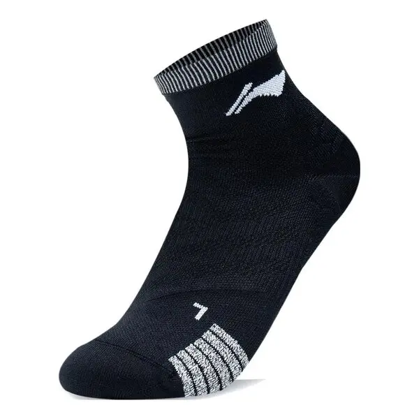 LI-NING Logo Mid Cut Socks - Black