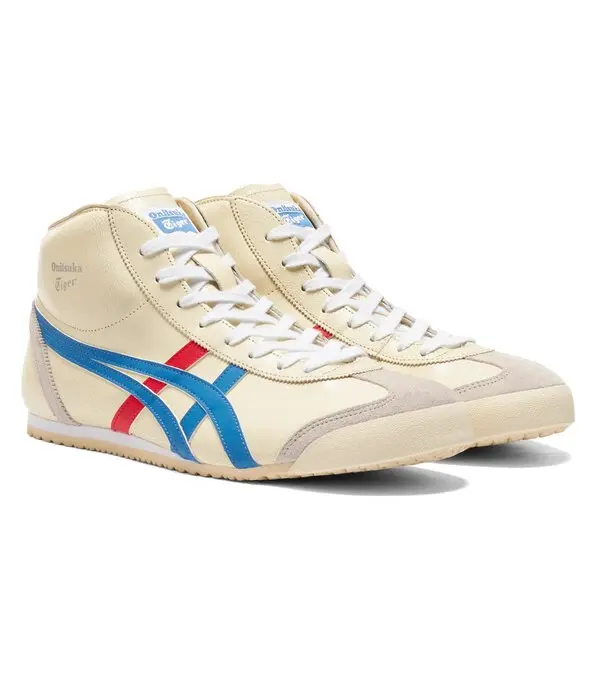 Onitsuka Tiger Mid Runner Sneakers - White/blue/red