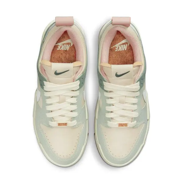 Nike Dunk Low Disrupt Sneakers With Embroidered Detail - Whitegreen