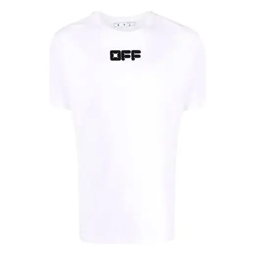 Off-White Fw21 Logo Printing Short Sleeve Loose Fit - White