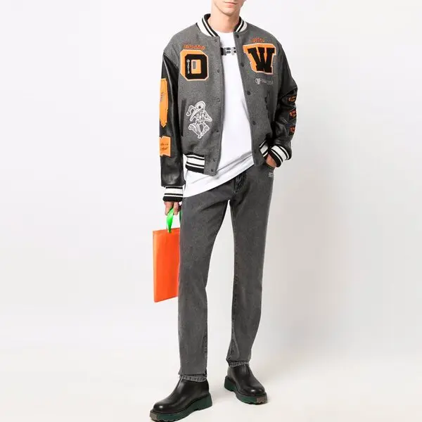 Off-White Fw21 Logo Printing Short Sleeve Loose Fit