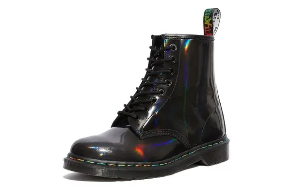 Dr. Martens 1460 Rainbow Lace-up Ankle Boots - Black
