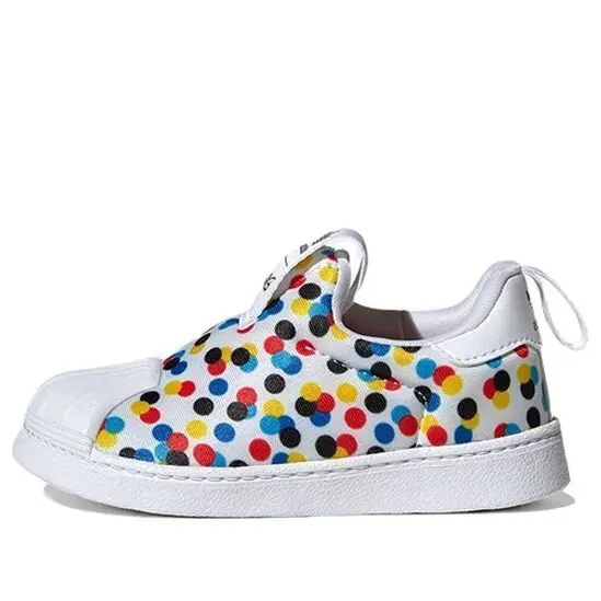 Adidas Superstar 360 X Disney "mickey And Minnie Polka Dots" Slip-on Sneakers - White/black/red