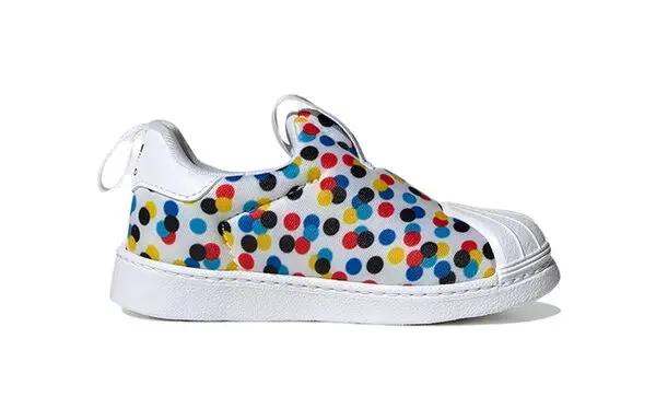Adidas Superstar 360 X Disney "mickey And Minnie Polka Dots" Slip-on Sneakers - White/black/red