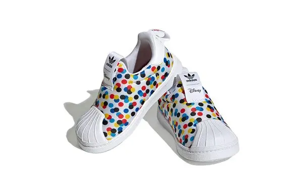 Adidas Superstar 360 X Disney "mickey And Minnie Polka Dots" Slip-on Sneakers - White/black/red