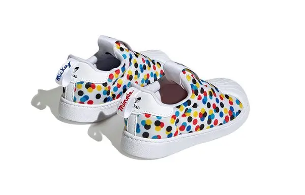 Adidas Superstar 360 X Disney "mickey And Minnie Polka Dots" Slip-on Sneakers - White/black/red