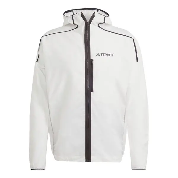 Adidas Agravic Windweave Trail Running Windbreaker Jacket - White