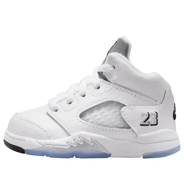JORDAN Air 5 Retro Sneakers - White/metallic