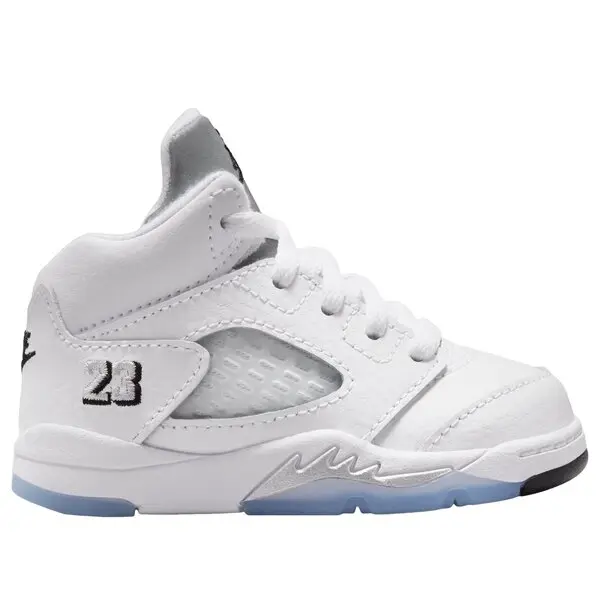 JORDAN Air 5 Retro Sneakers - White/metallic