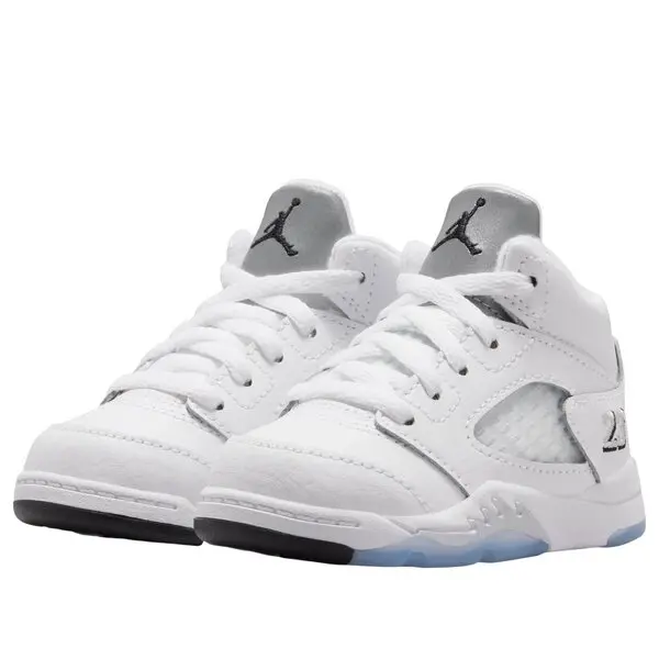 JORDAN Air 5 Retro Sneakers - White/metallic