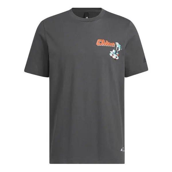 Adidas China Graphic T-shirts - Grey