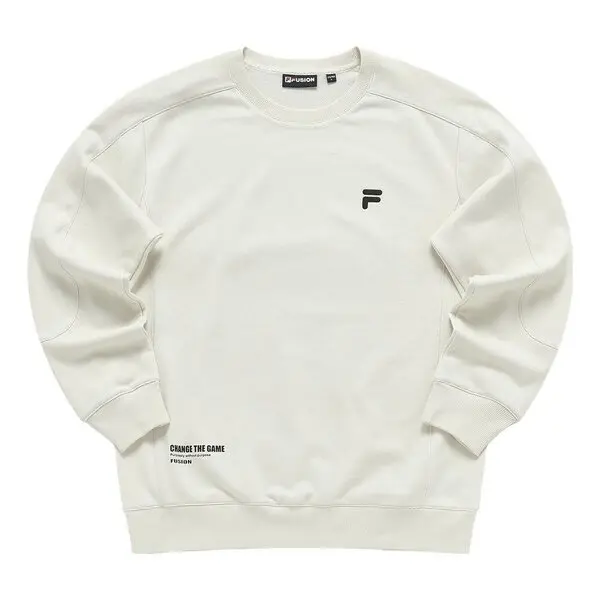 FILA FUSION Letter Printed Sweatshirt - Grey/black
