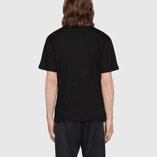 Gucci Ss21 Linen V-neck Tee