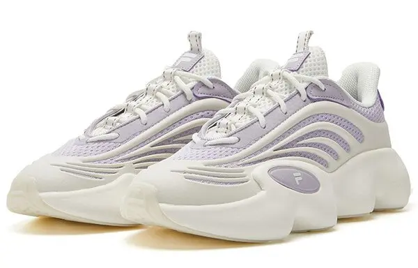 FILA FUSION Ray 3 Sport Shoes - White/lilac