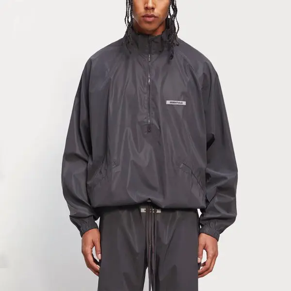 Fear Of God Fw20 Reflective Half Zip Track Pullover Black