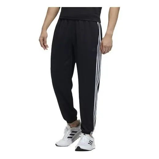 Adidas 3s Pants Stripe Lacing Bundle Feet Training Sports Pants - Black